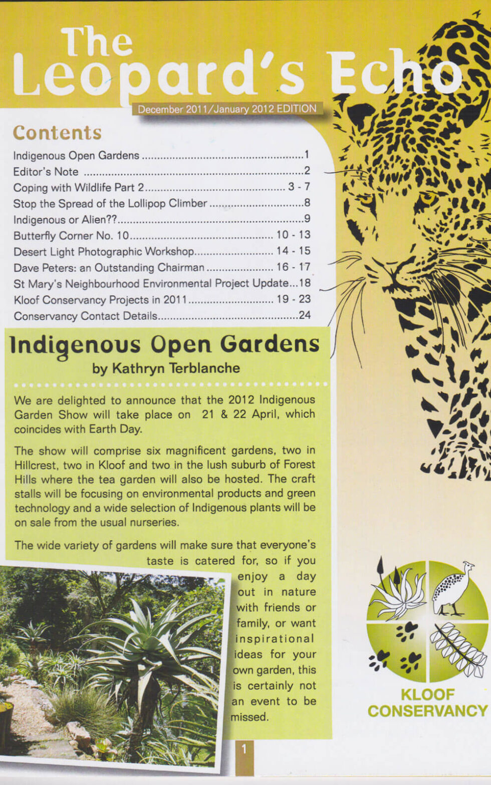 Editor’s note summer-autumn 2024 | Kloof Conservancy The Leopard's Echo